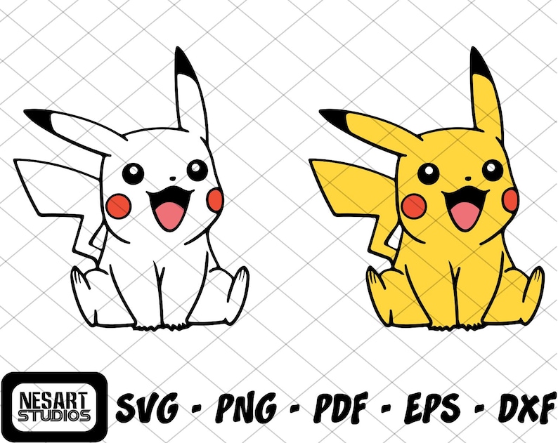 Pikachu Svg, Pikachu Png, Pokemon Cricut Vector Bundle, Pikachu DIY ...