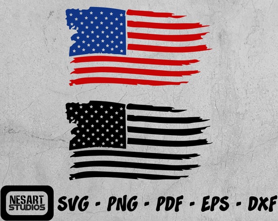 American Flag SVG USA Flag Clipart 4th of July Svg - Etsy