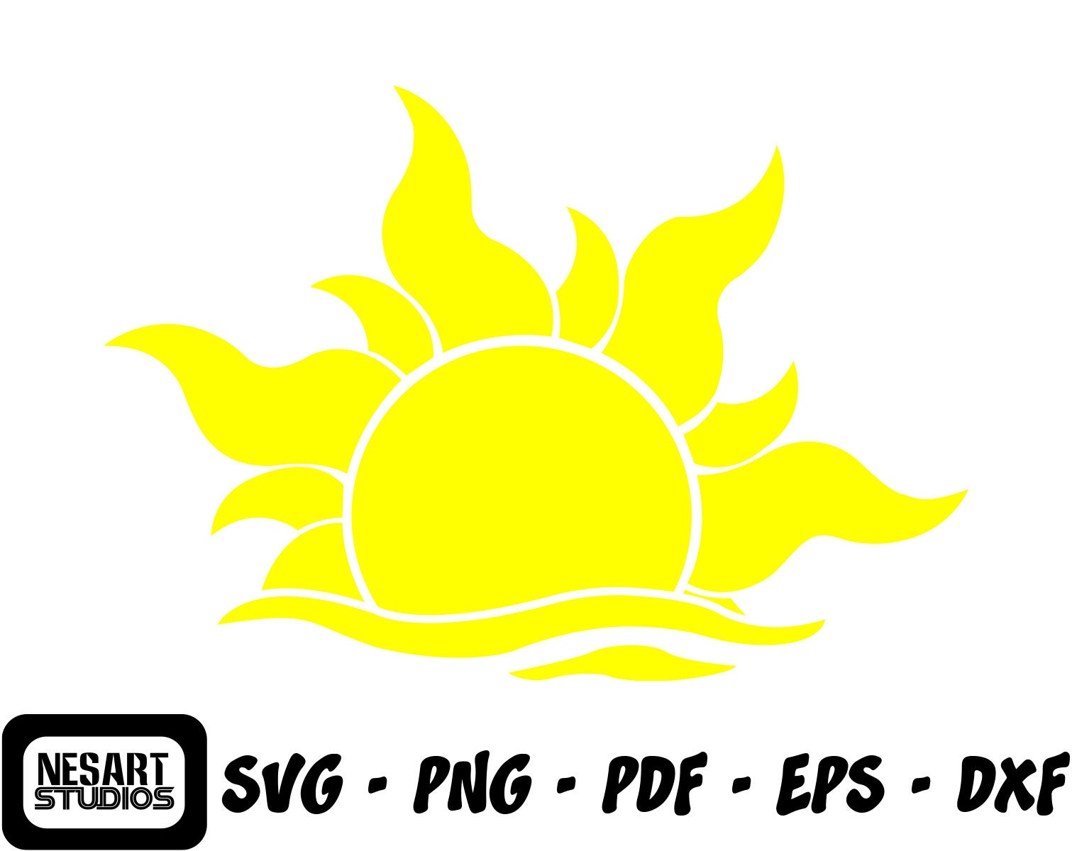 Sun Svg Sun Clipart Monogram Frames SVG Dxf Eps Png Sun - Etsy