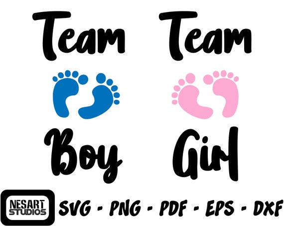 Team Boy Svg Team Girl Svg Expecting Baby Shower SVG Files | Etsy