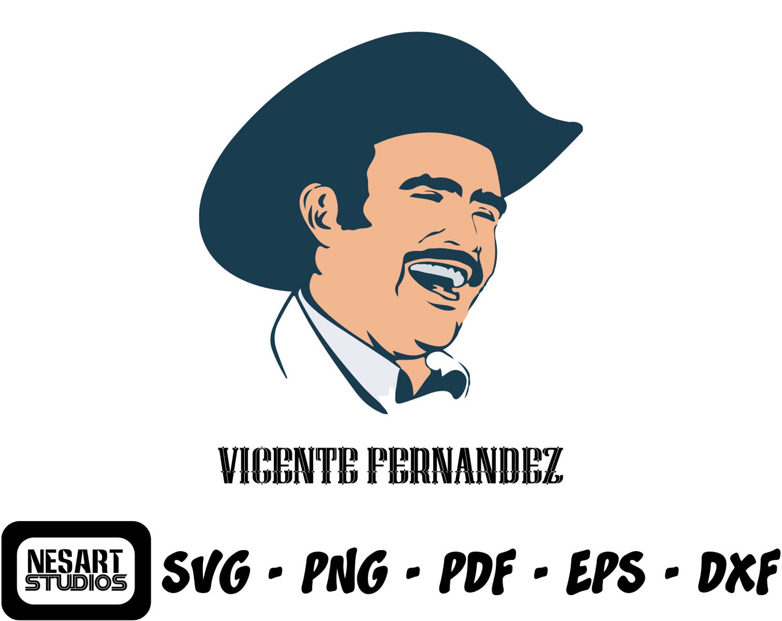 Vicente Fernandez Svg, Vicente Fernandez, Vicente Mexican Singer Svg ...