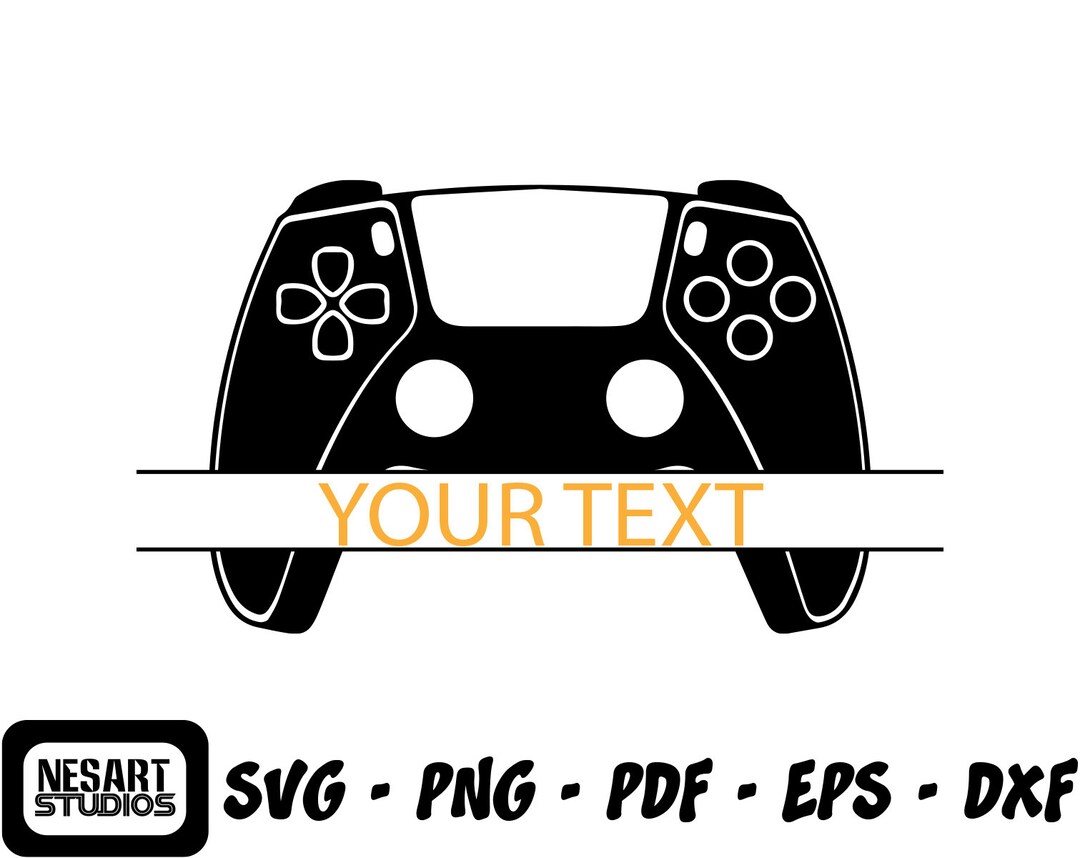 Gamer Controller Split Monogram Name Fram SVG, Hamer Svg, Video Game ...