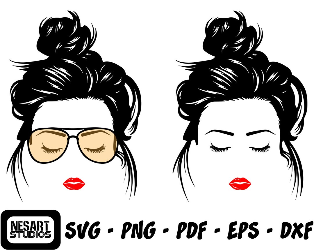 Messy Bun Svg, Top Knot Svg, Hair Bun Svg, Boss Lady Svg, Girl Boss Svg ...