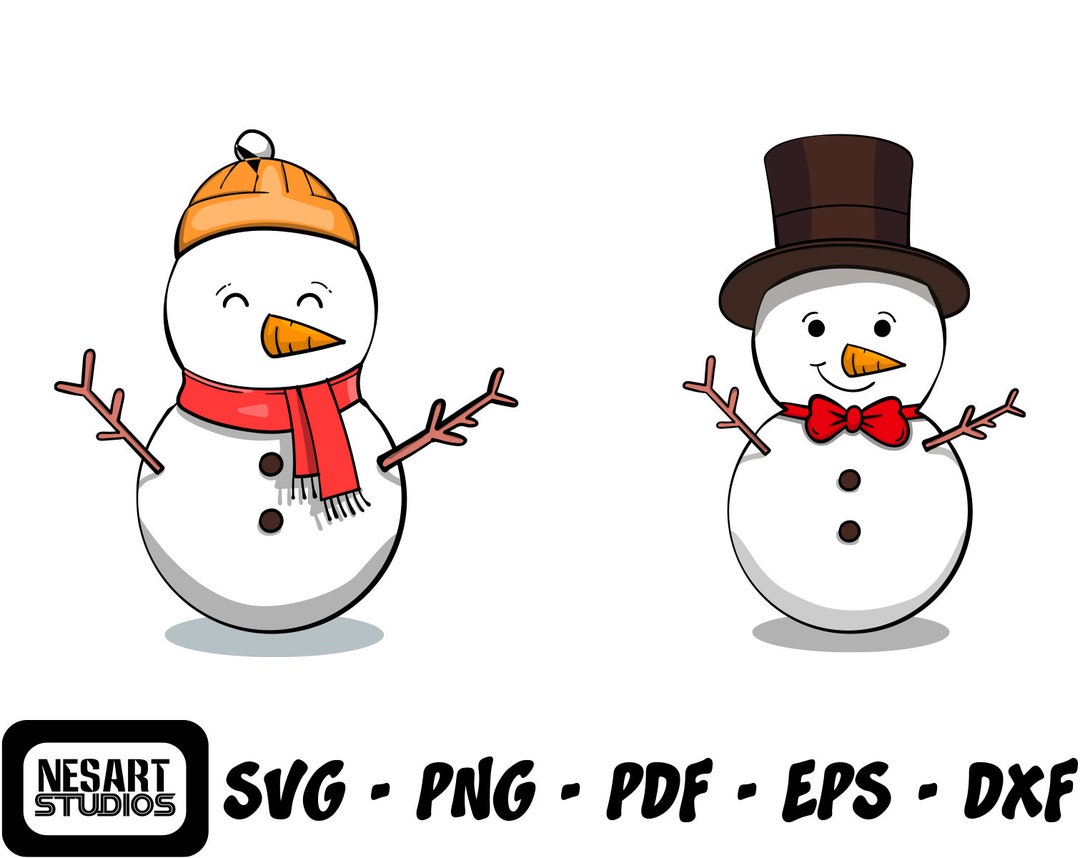 Snowman SVG, Snowman Clipart, Let It Snow Snowman SVG, Snowman Cut File ...