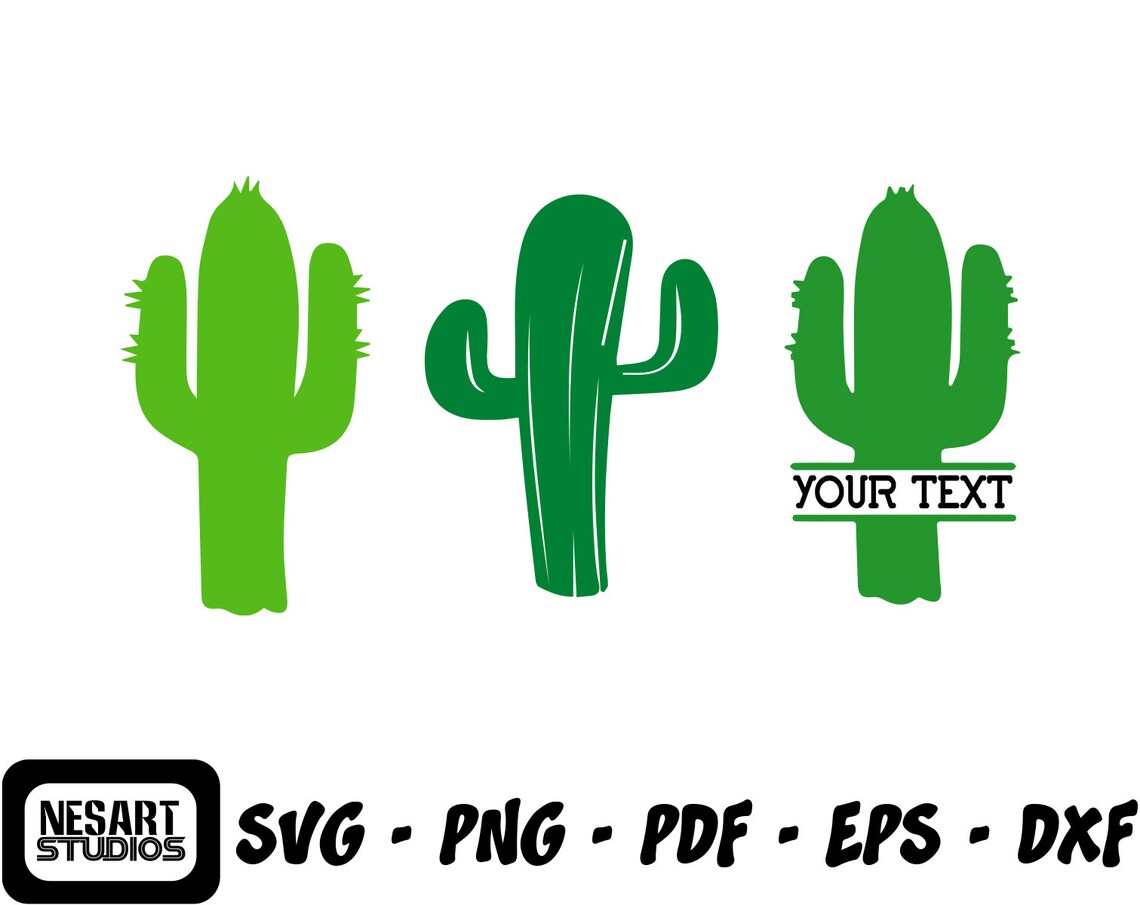 Cactus SVG, Cactus Monogram SVG, Summer Svg, Cactus Clip Art, Cactus ...
