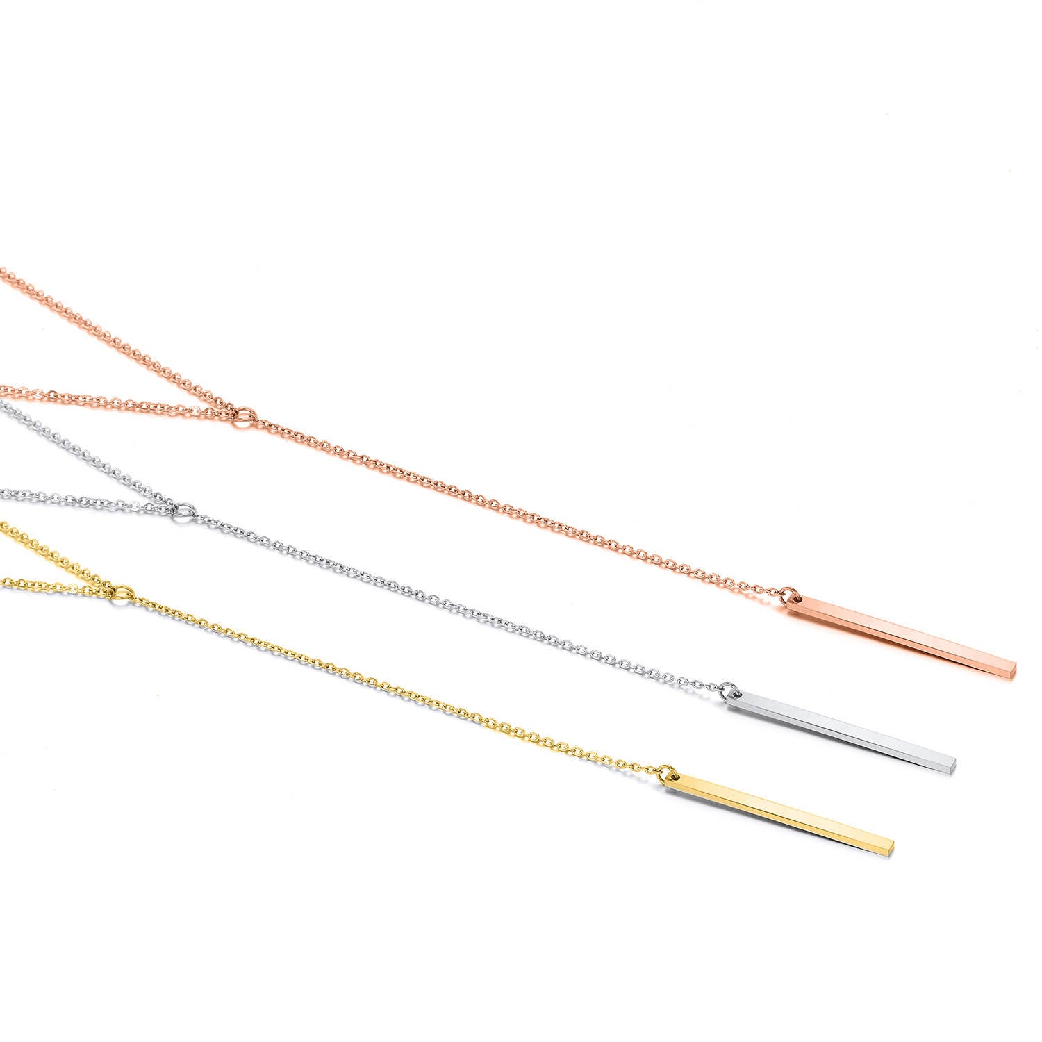 Dainty Necklace, 14K Gold Plated Rose Gold Silver, Everyday Use ...