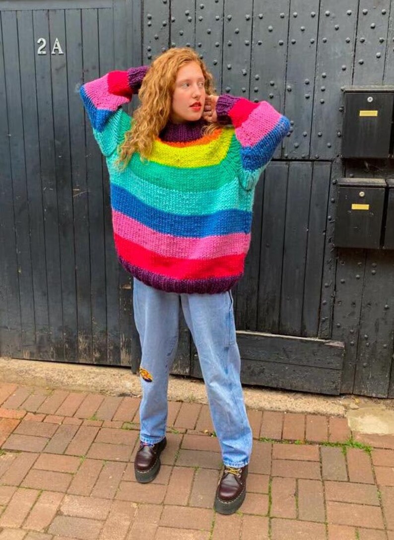 Rainbow Jumper (download) - Make Your Own Jumper - Intermediate Pattern ...