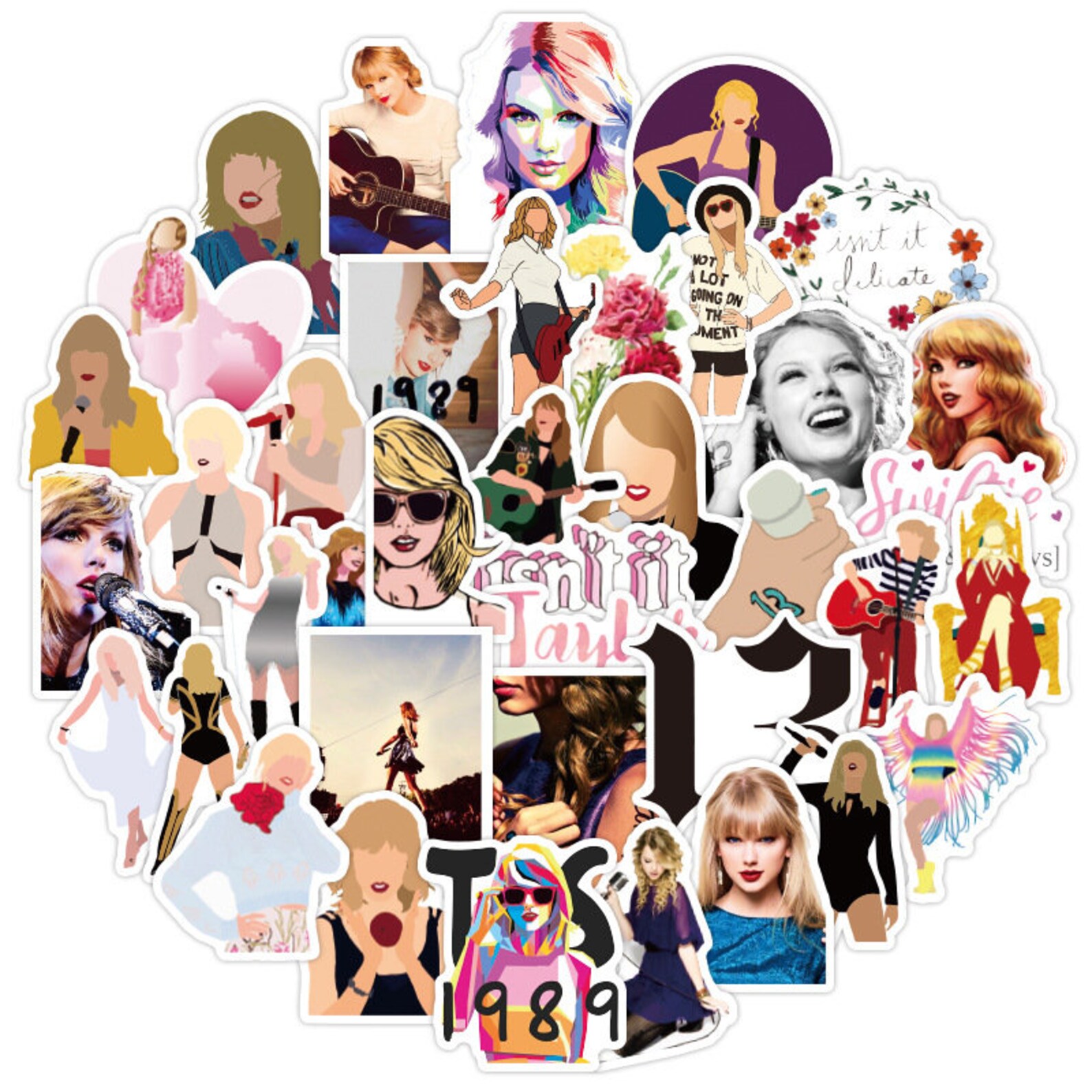 50Pcs Taylor Swifts 1989 Graffiti Cool Stickers Free | Etsy