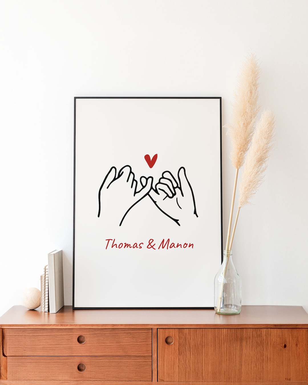 Personalized Pinky Swear Poster, Personalized Pinky Promise Couple ...