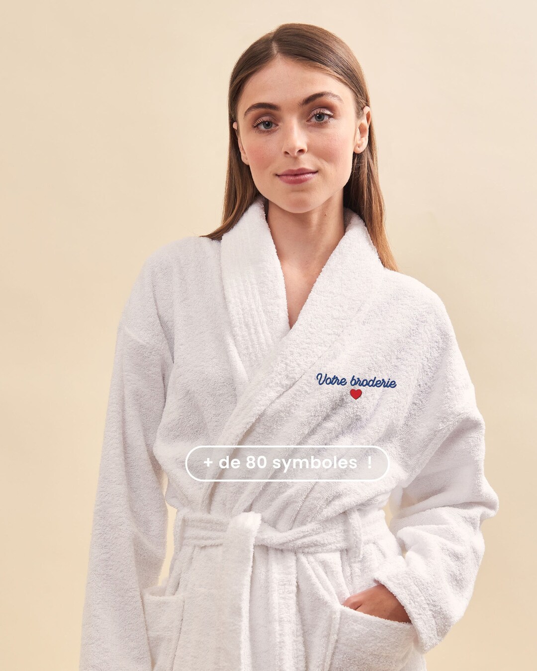 Personalized White Bathrobe Unisex, Embroidered Bathrobe, Personalized ...