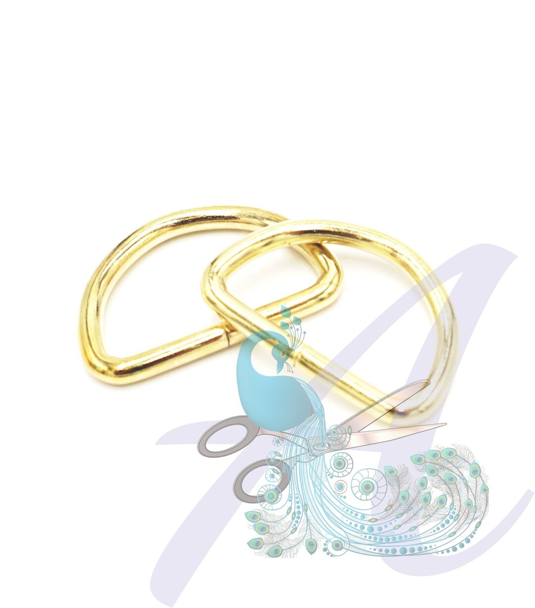 Set of 2 D-rings 25 Mm Gold - Etsy