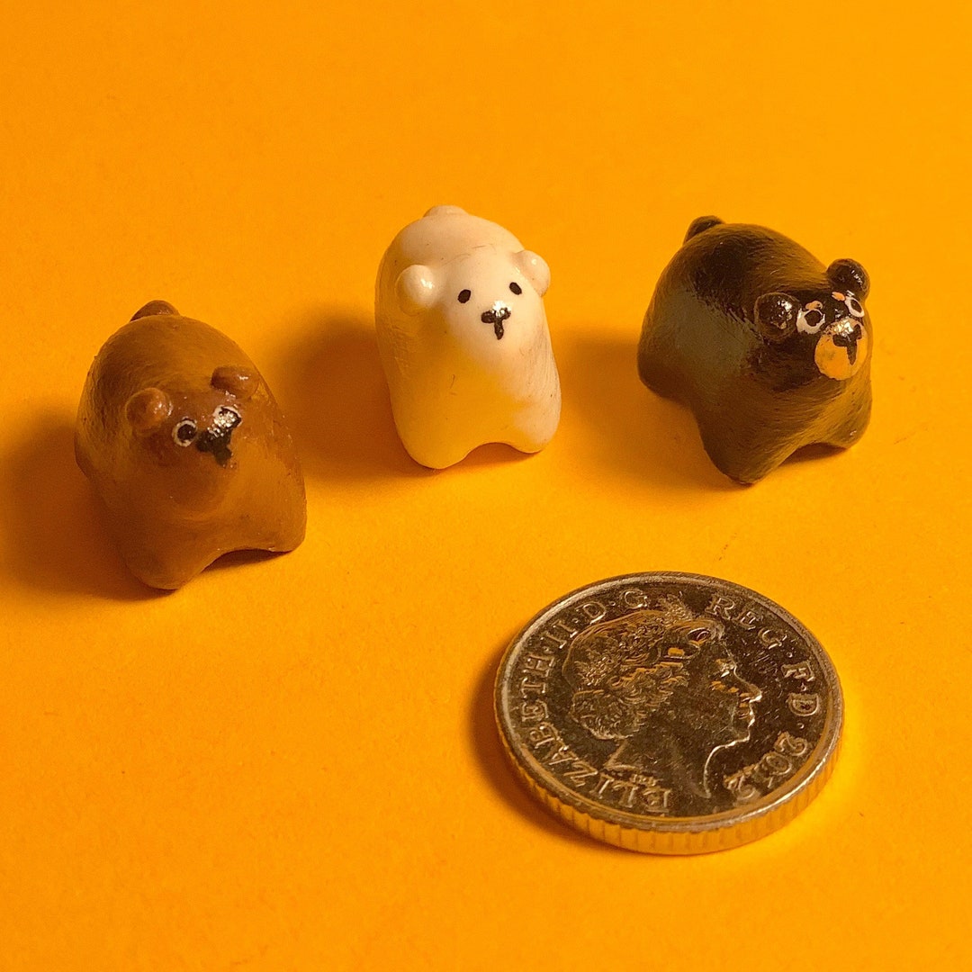 Miniature Handmade Clay Bears Figurines - Etsy