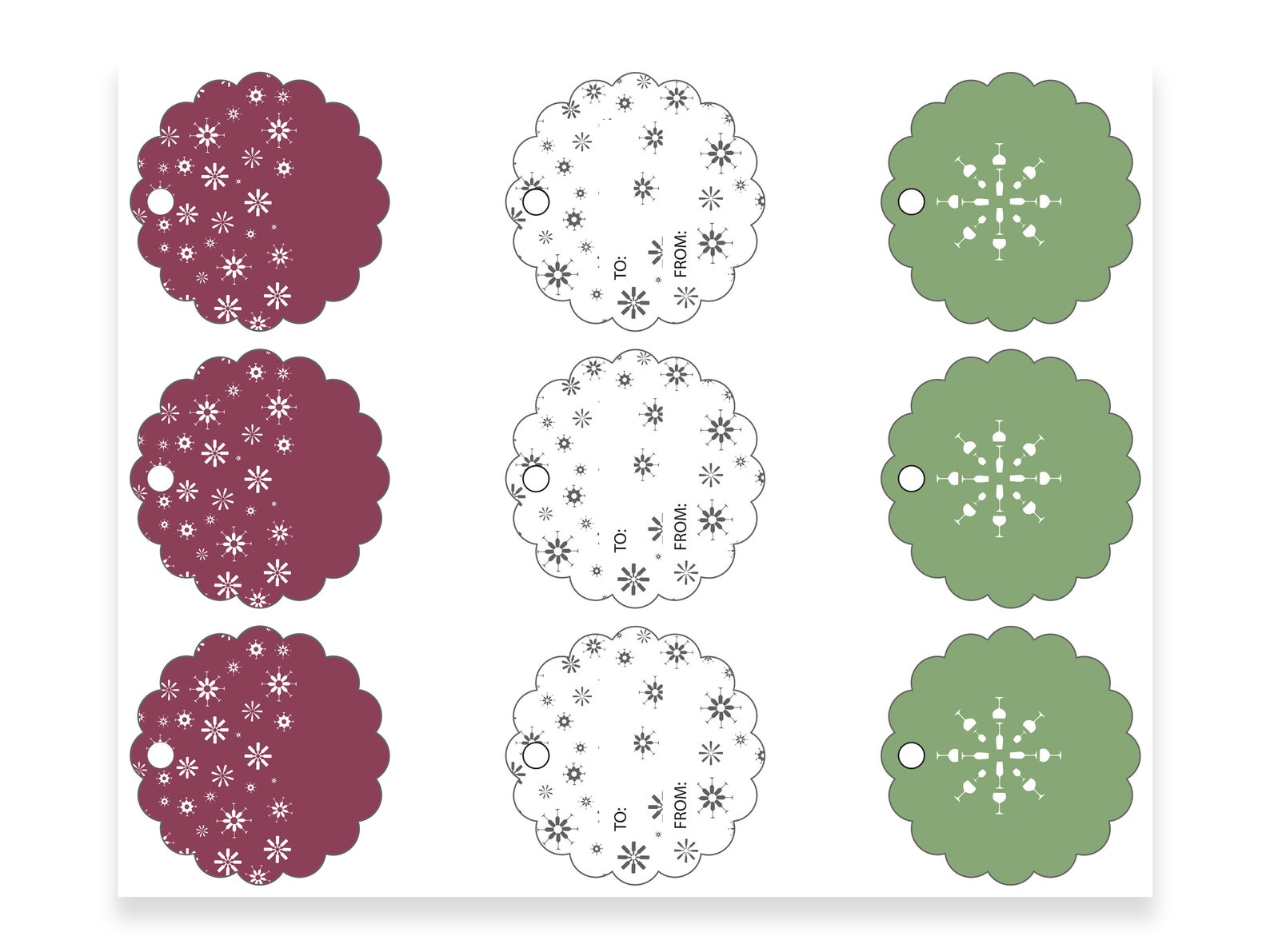 Digital Tags Cardstock And Avery Template 22802 Etsy