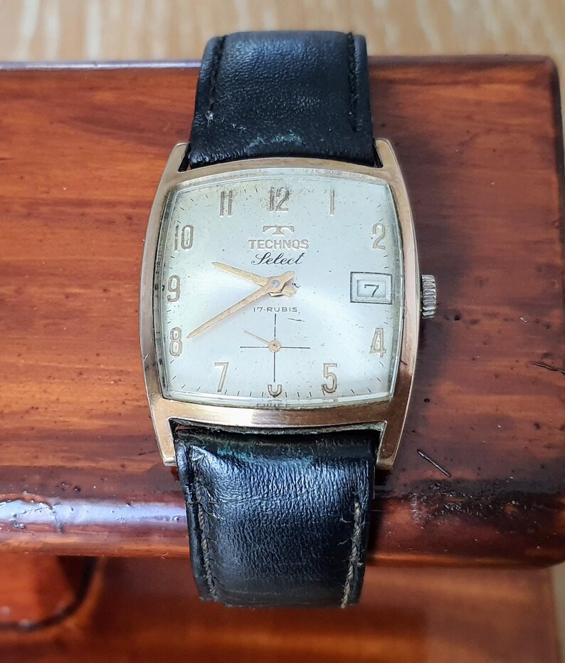 Swiss Technos Select Men's Mechanical Wrist Watch, Hand Winding, 17 ...