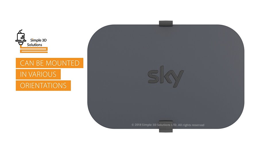 Sky Q Mini Box Holder Wall Mount Bracket, Black, Complete With Fixings ...