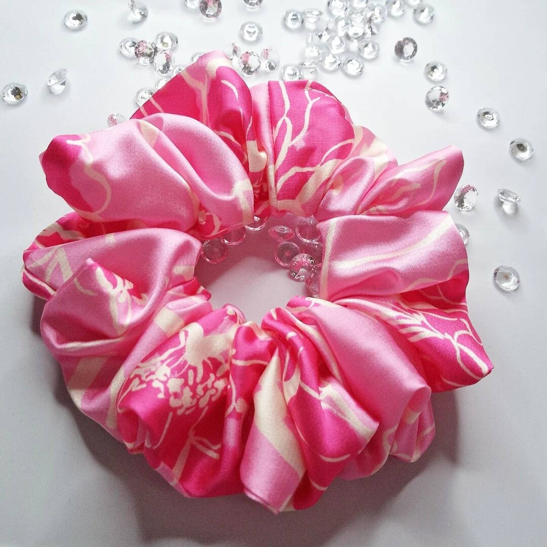 Bubblegum Pink Scrunchie Hairstyles. Fashion Accessories Gift Ideas ...