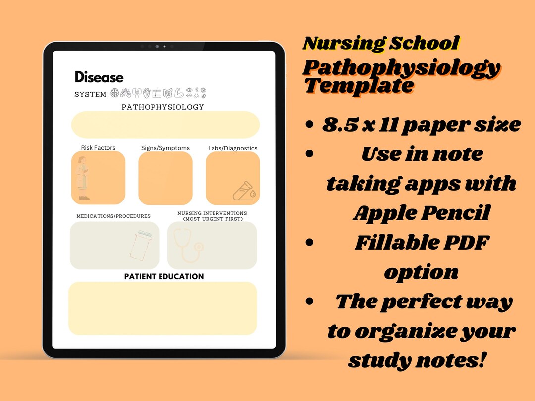 Nursing Student Study Tools | Nursing Templates | Digital Study Notes ...