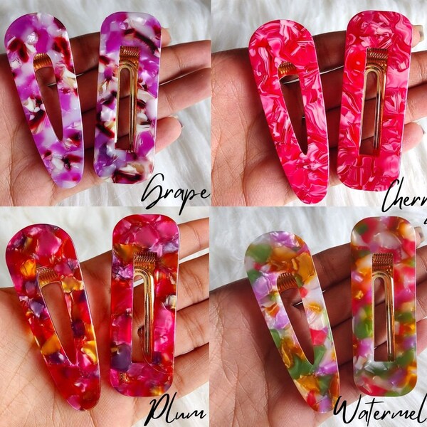 Acetate Hair Clip - Etsy