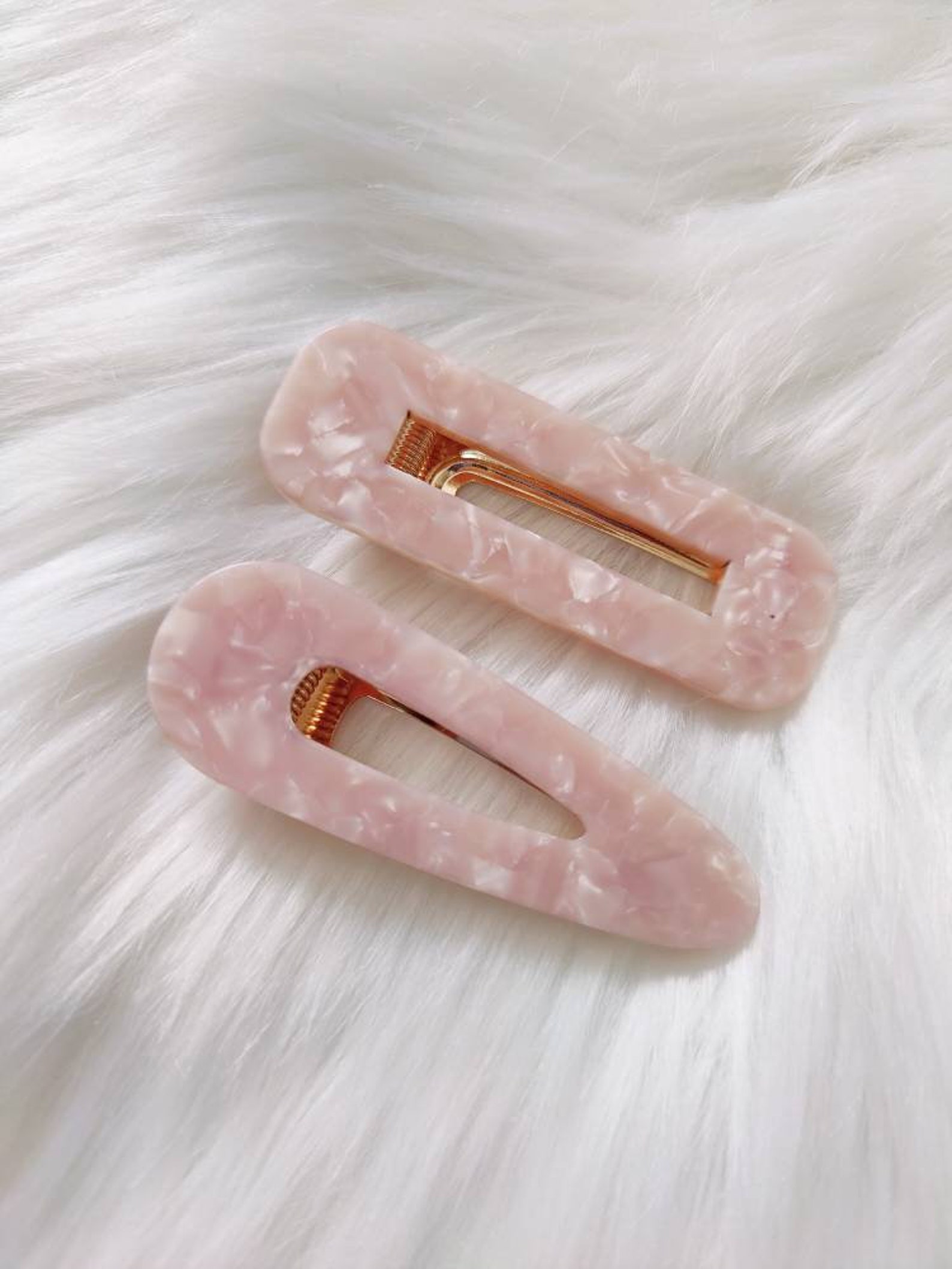 Peach Acetate Hair Clips Pastel Hair Accessories Pattern - Etsy UK