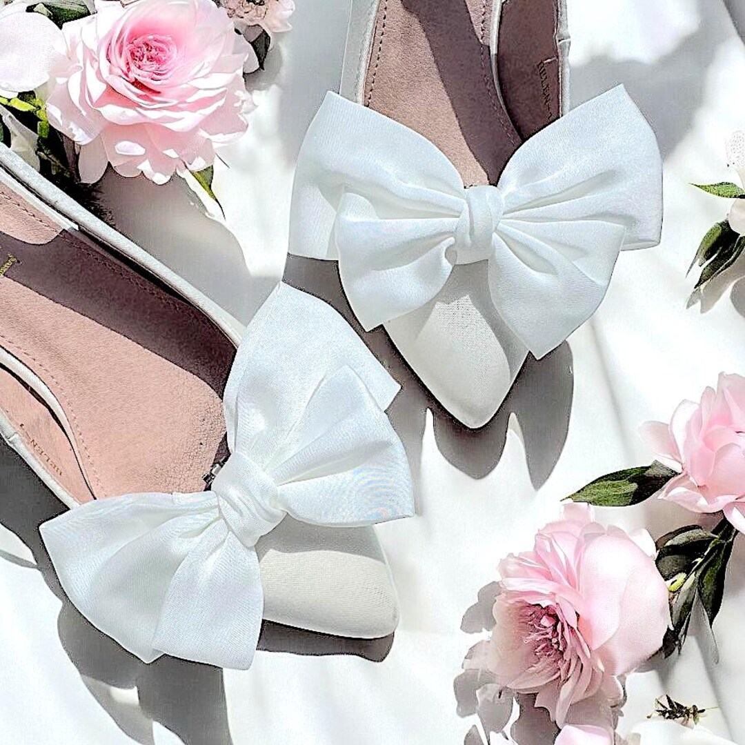 Betsy Bow Shoe Clips – Wedding Shoe Bows | Bridal Heels Accessories ...