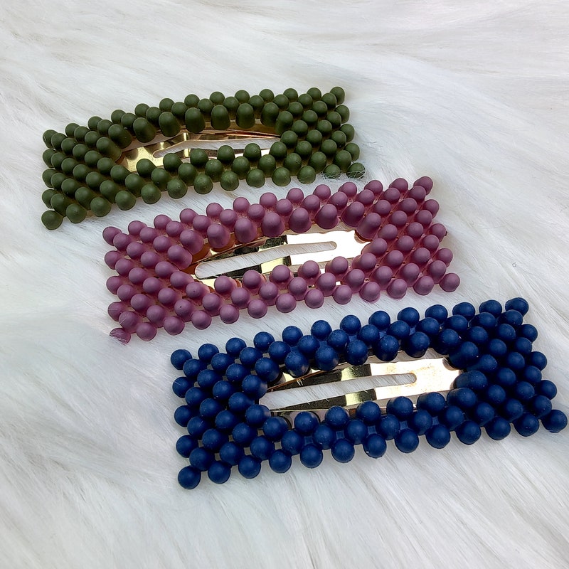 Bright Coloured Hair Clips - Etsy UK