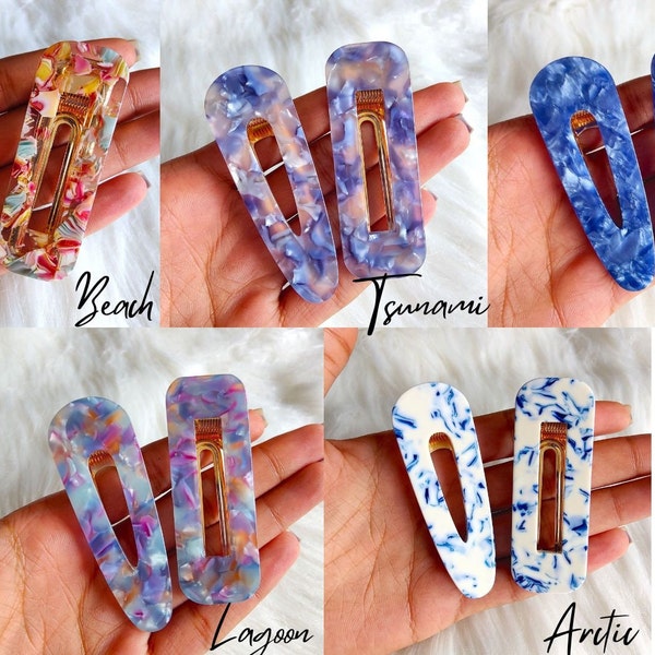 Blue Hair Clip - Etsy