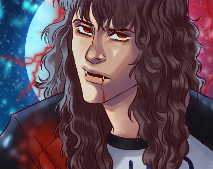Vampire Eddie Munson Fanart Print A5 21x14,8 Cm - Etsy
