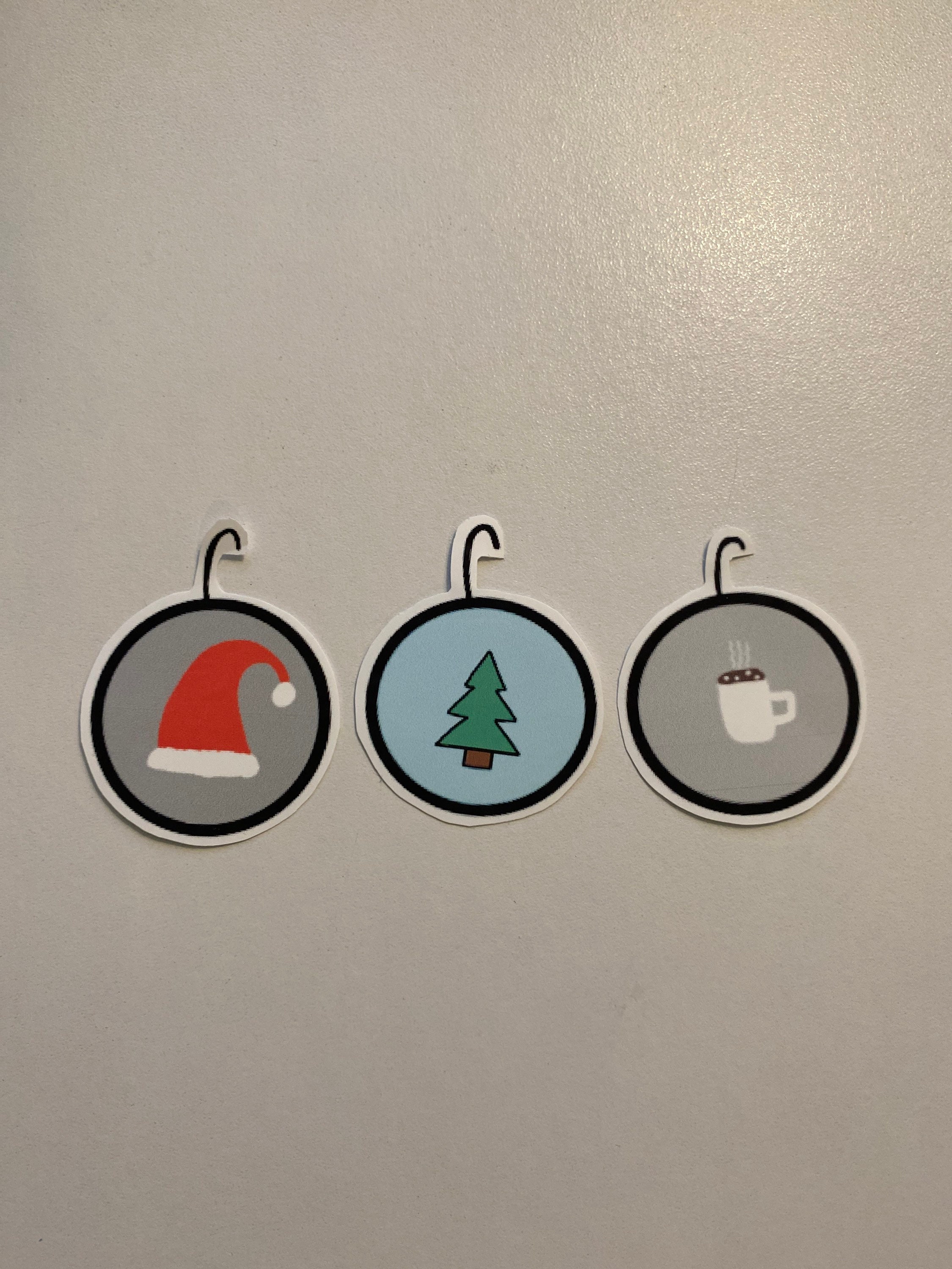 Multi Design Christmas Ornament Stickers - Etsy