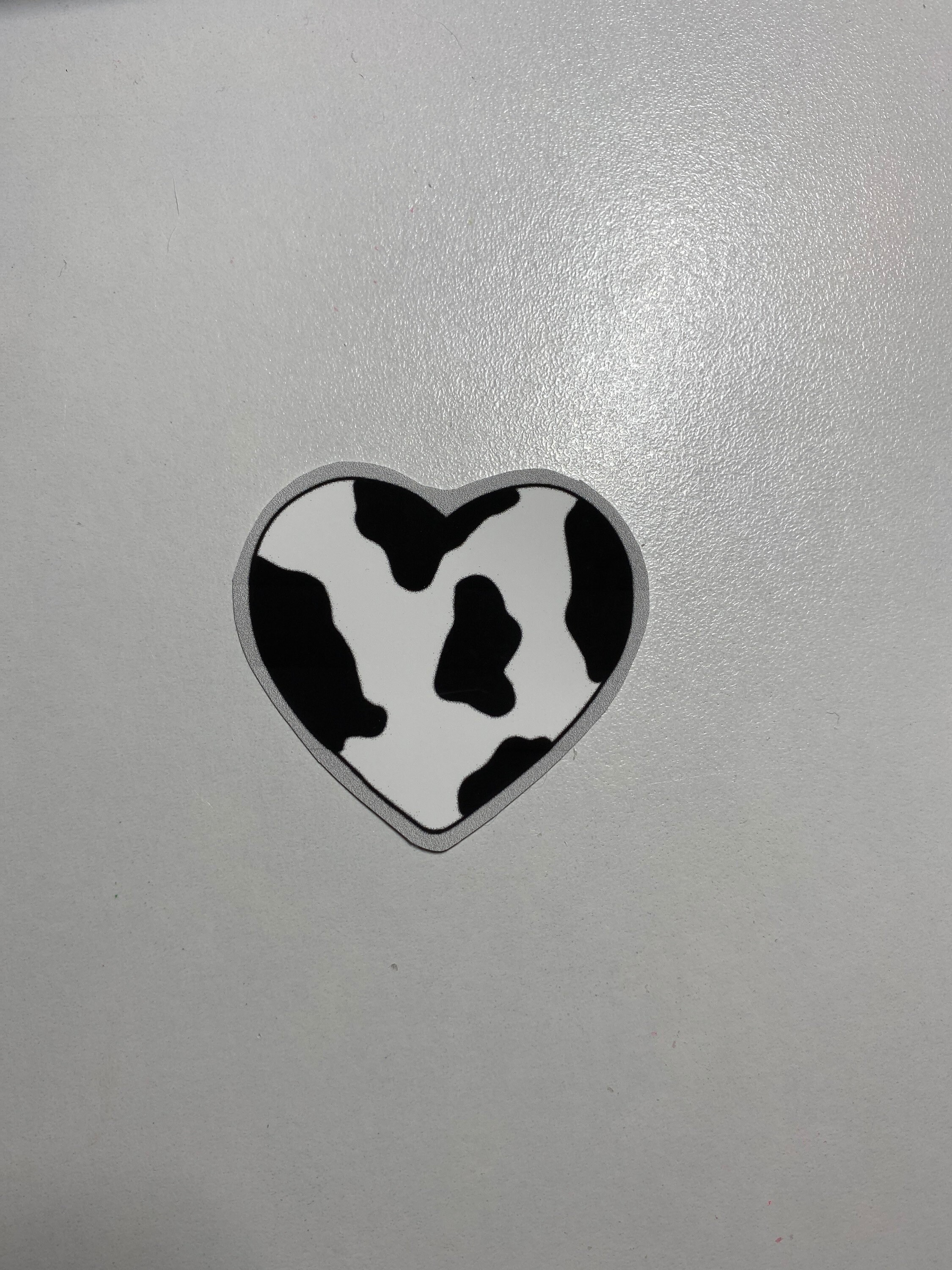 Cow Spot Heart Sticker - Etsy