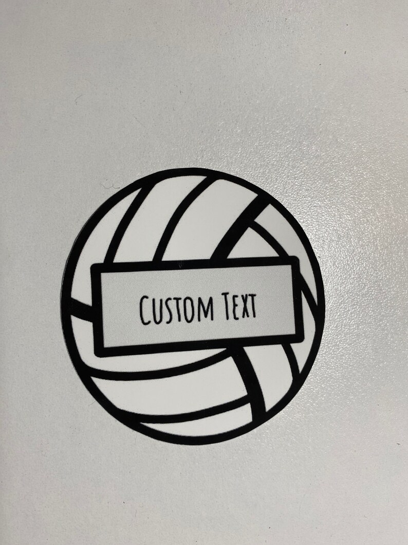 Custom Volleyball Sticker (remember to Include in the “note to the ...