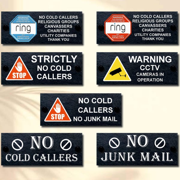 No Cold Callers Sign - Etsy UK