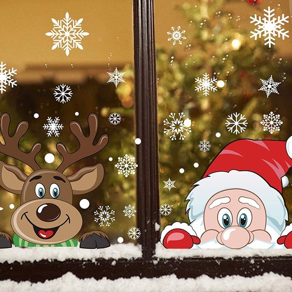 Extra Large Christmas Window Stickers - Etsy UK