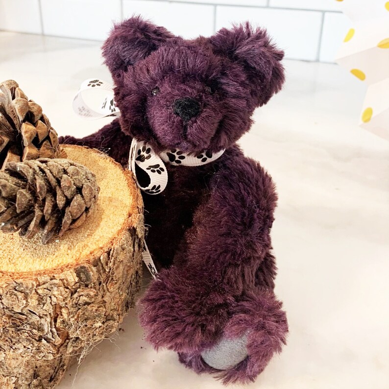 6 Inch Handmade Sugar Plum Teddy Bear Wine Country Plum Plush - Etsy