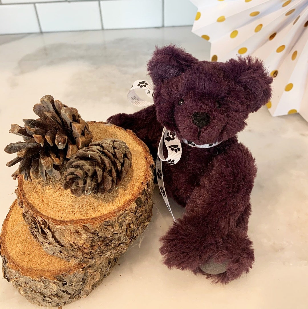 6 Inch Handmade Sugar Plum Teddy Bear, Wine Country Plum Plush - Etsy