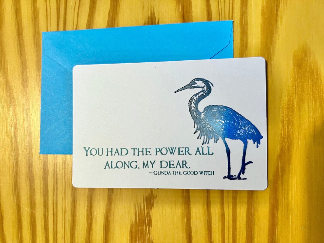 Small Gift Card - Blue Heron Power - Etsy
