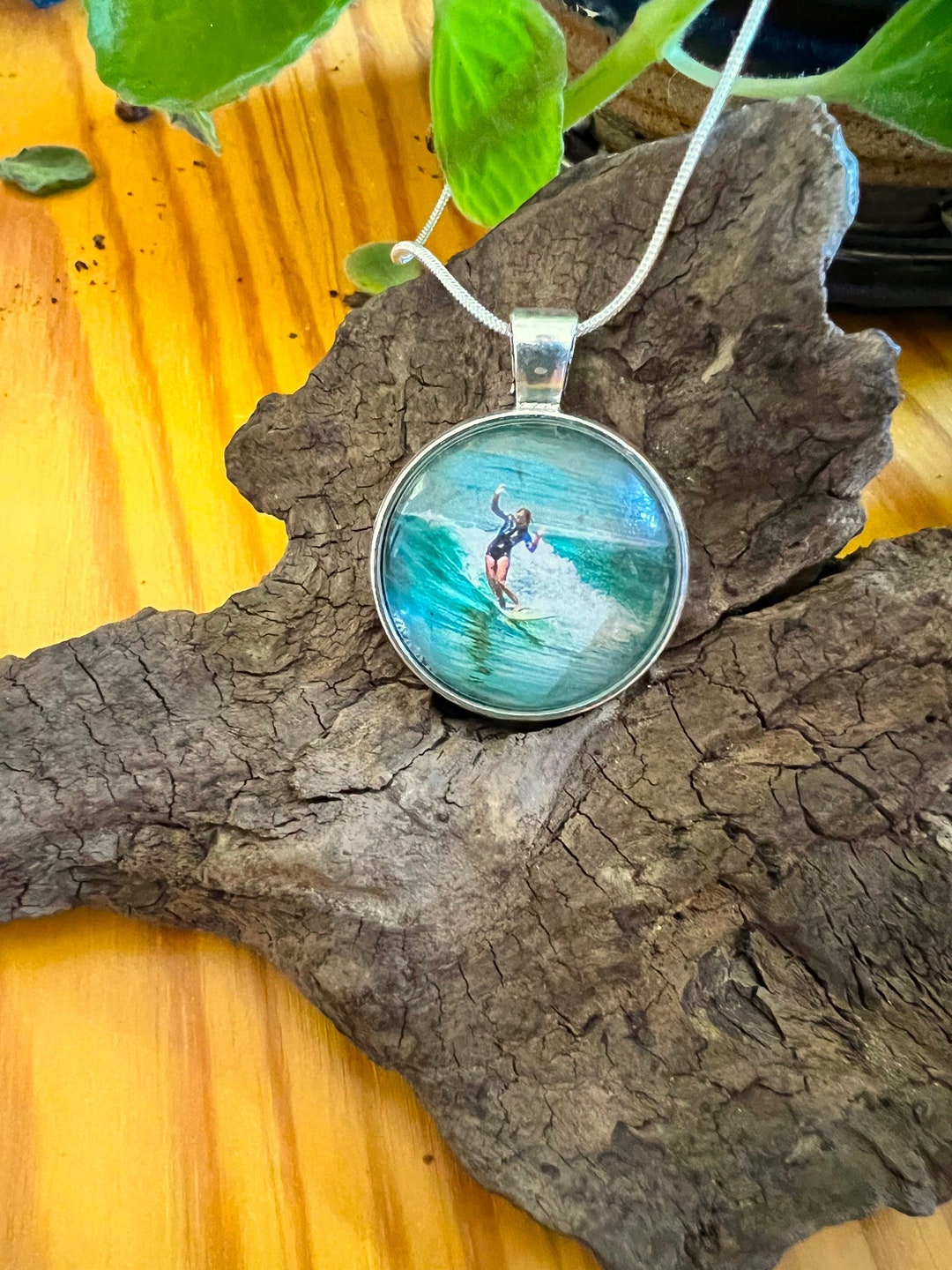Surfer Girl Necklace (with Choice of Chain) - Etsy