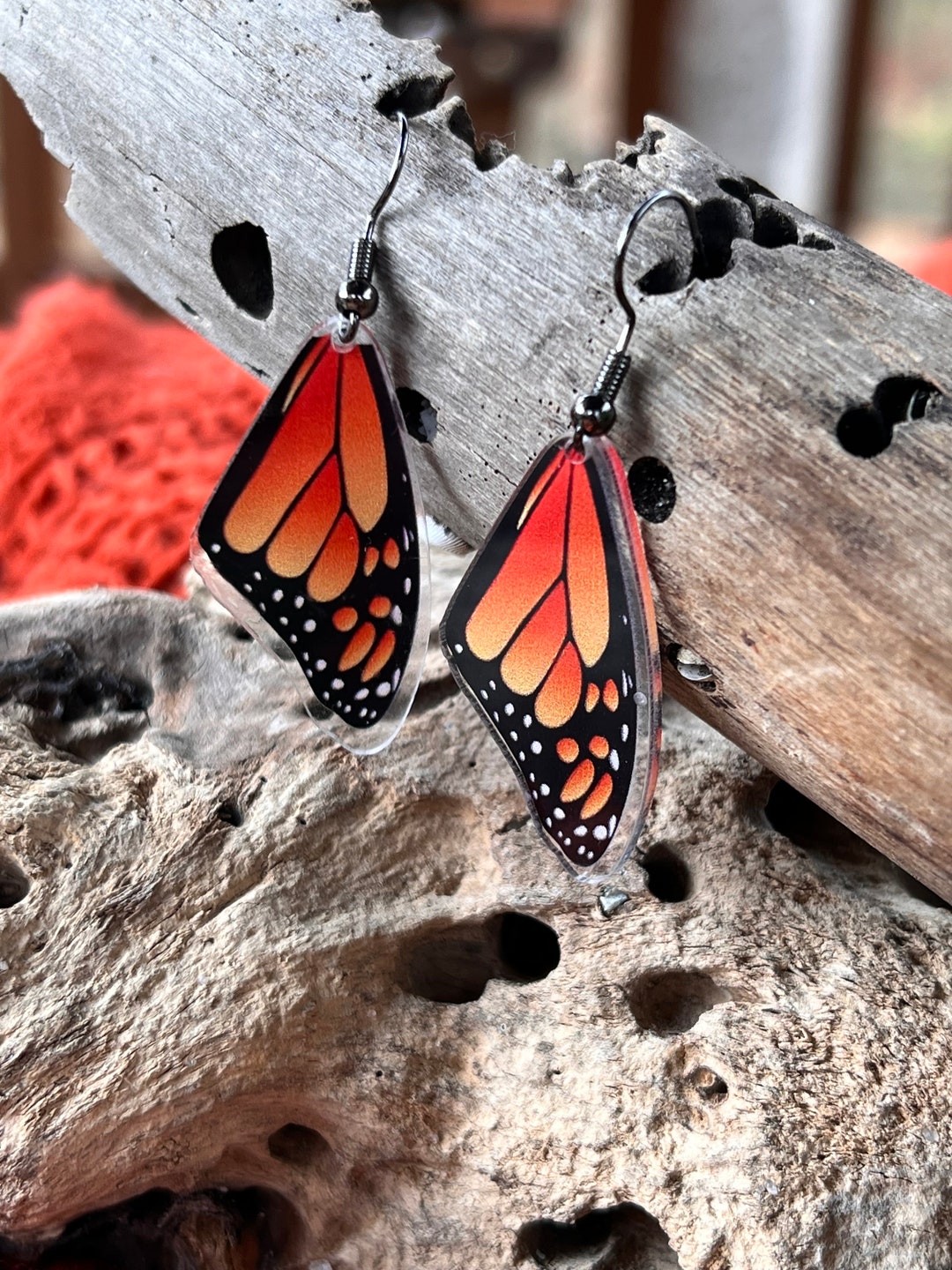 Fun and Flashy Monarch Earrings - Etsy