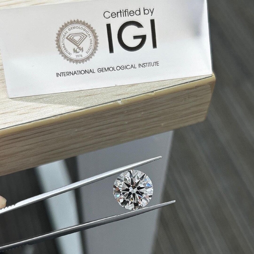 IGI Certified Round Lab Grown Diamond E VS1 Brilliant Round Cut Lab ...