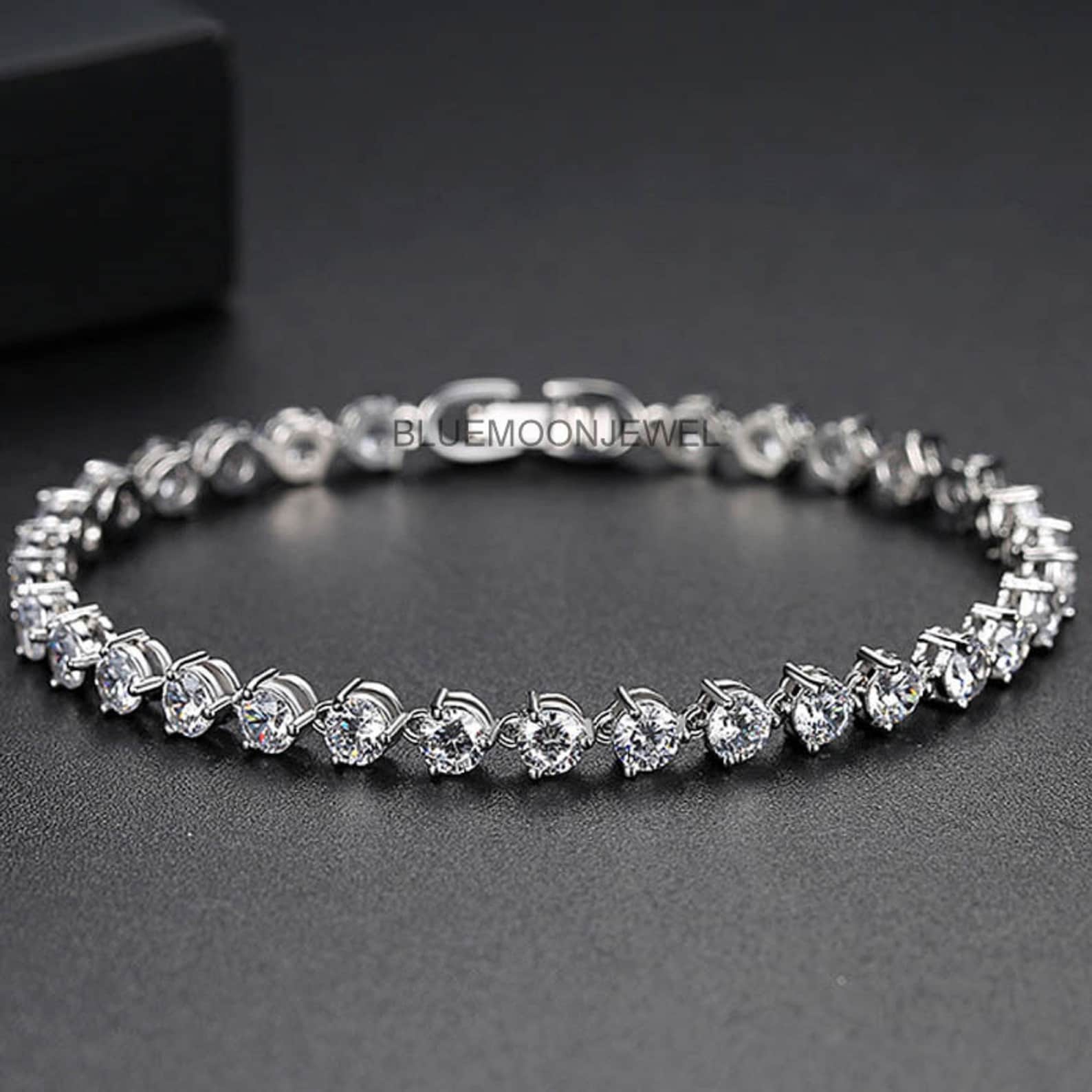 Moissanite Tennis Bracelet Customized Moissanite Womens Etsy