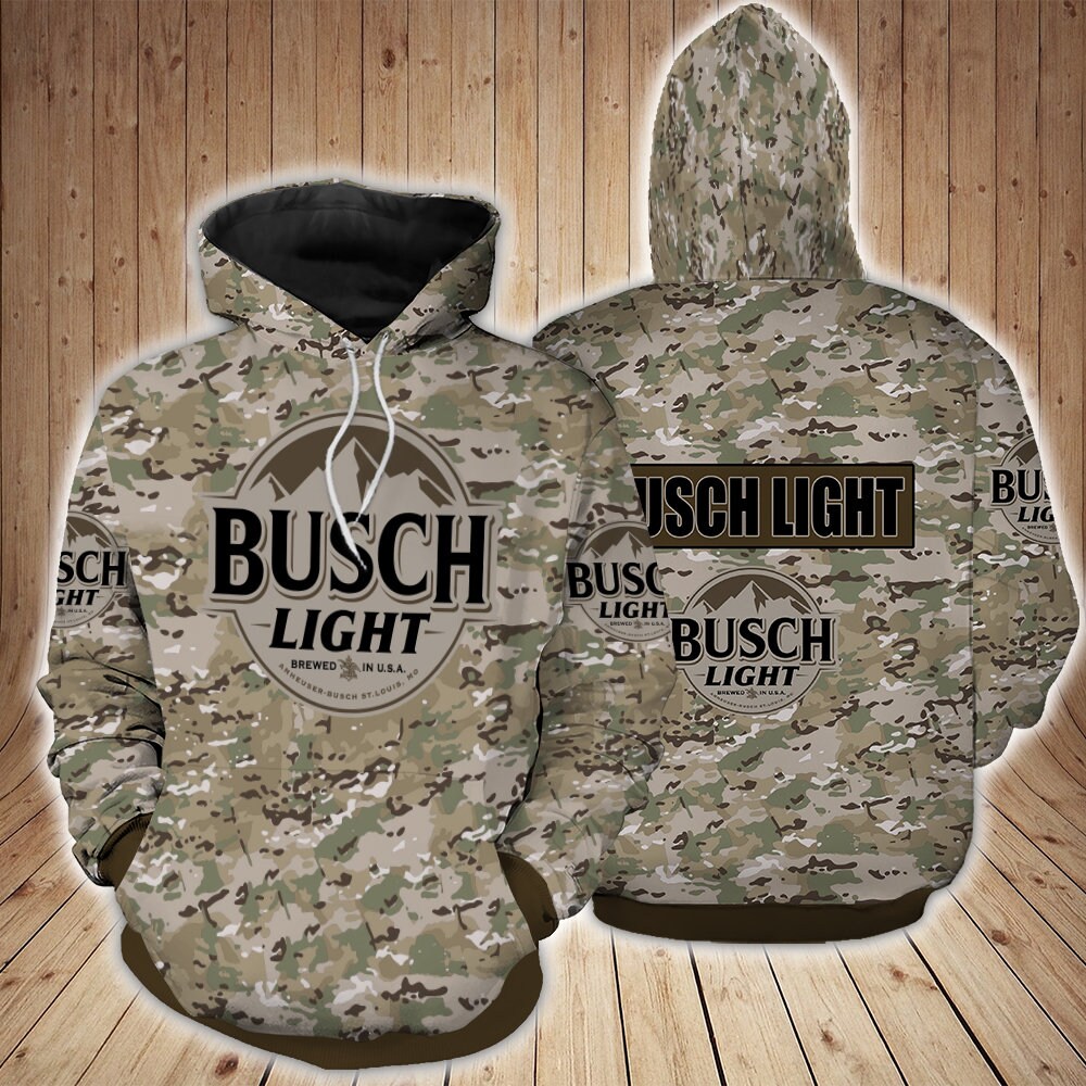 Busch Light Camo Hoodie Busch Light Beer Logo Hoodie | Etsy