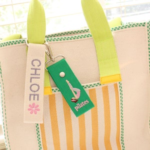 Personalized Embroidery Name Tag, Simple Key Chain, Custom Item, Custom ...
