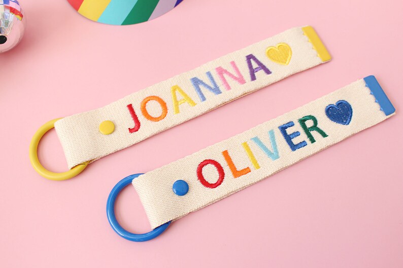 Personalized Name Tag, Rainbow Personalized Embroidery Name Tag, Custom ...