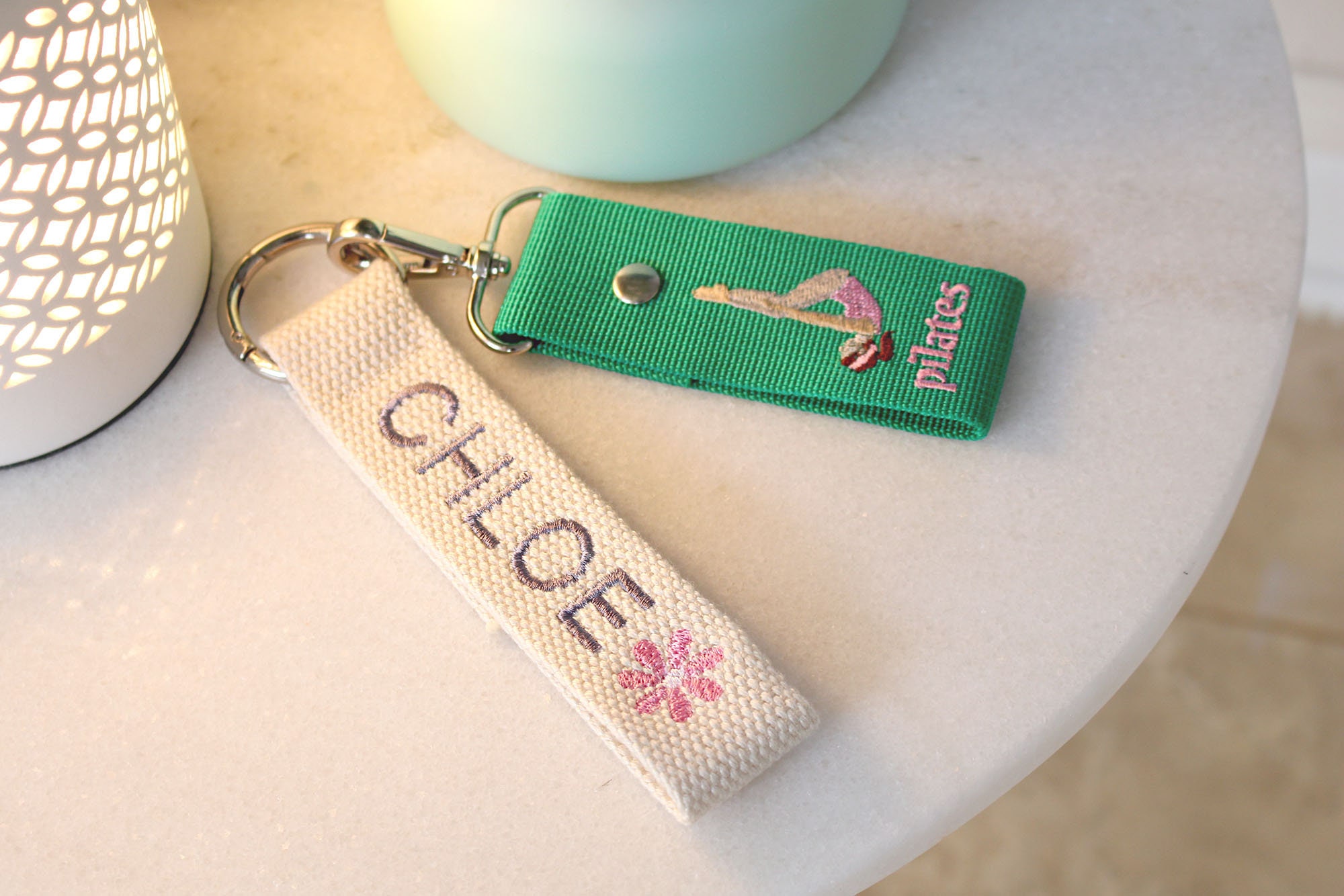 Personalized Embroidery Name Tag, Simple Key Chain, Custom Item, Custom ...