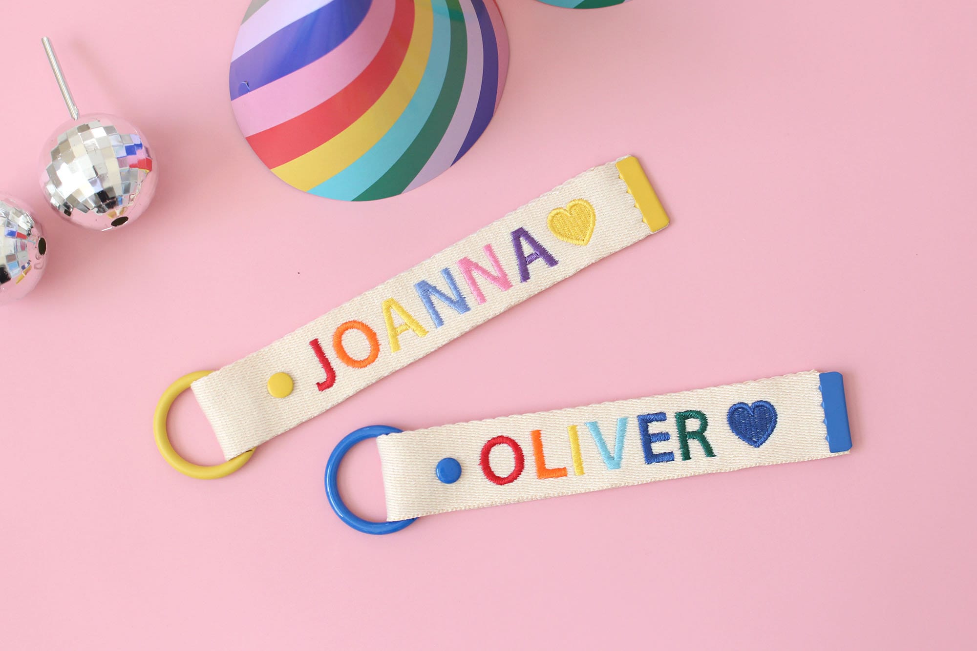 Personalized Name Tag, Rainbow Personalized Embroidery Name Tag, Custom ...