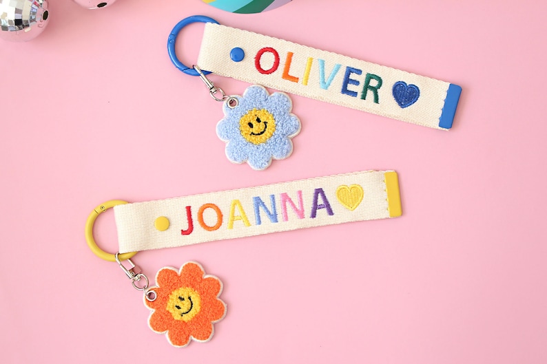 Personalized Name Tag, Rainbow Personalized Embroidery Name Tag, Custom ...