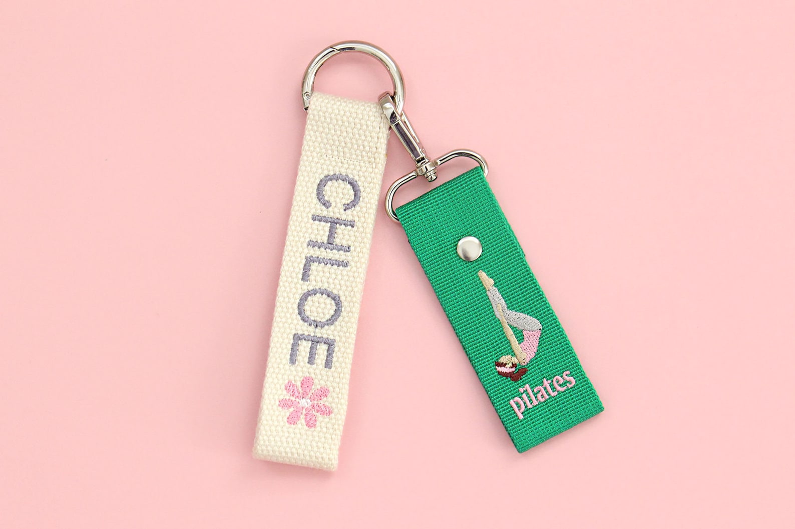 Personalized Embroidery Name Tag, Simple Key Chain, Custom Item, Custom ...