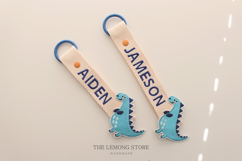 Personalized Name Tag Dinosaur Personalized Embroidery Name - Etsy
