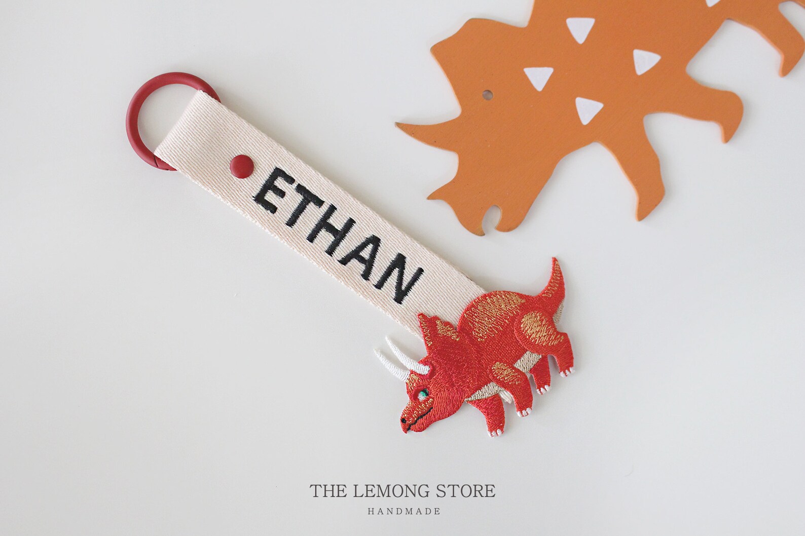 Personalized Name Tag Dinosaur Personalized Embroidery Name - Etsy