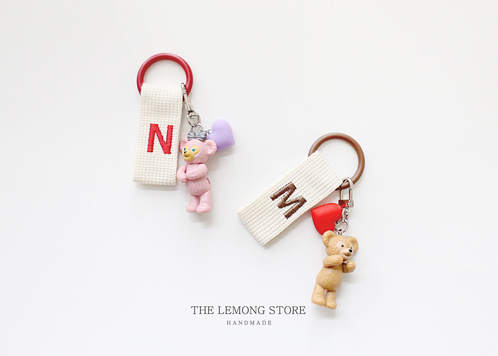 Personalized Name Tag, Bag Tag, Initial Embroidery Key Chain, Alphabet ...