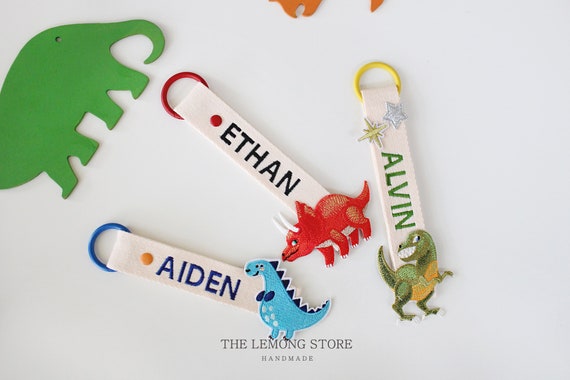 Personalized Name Tag Dinosaur Personalized Embroidery Name - Etsy